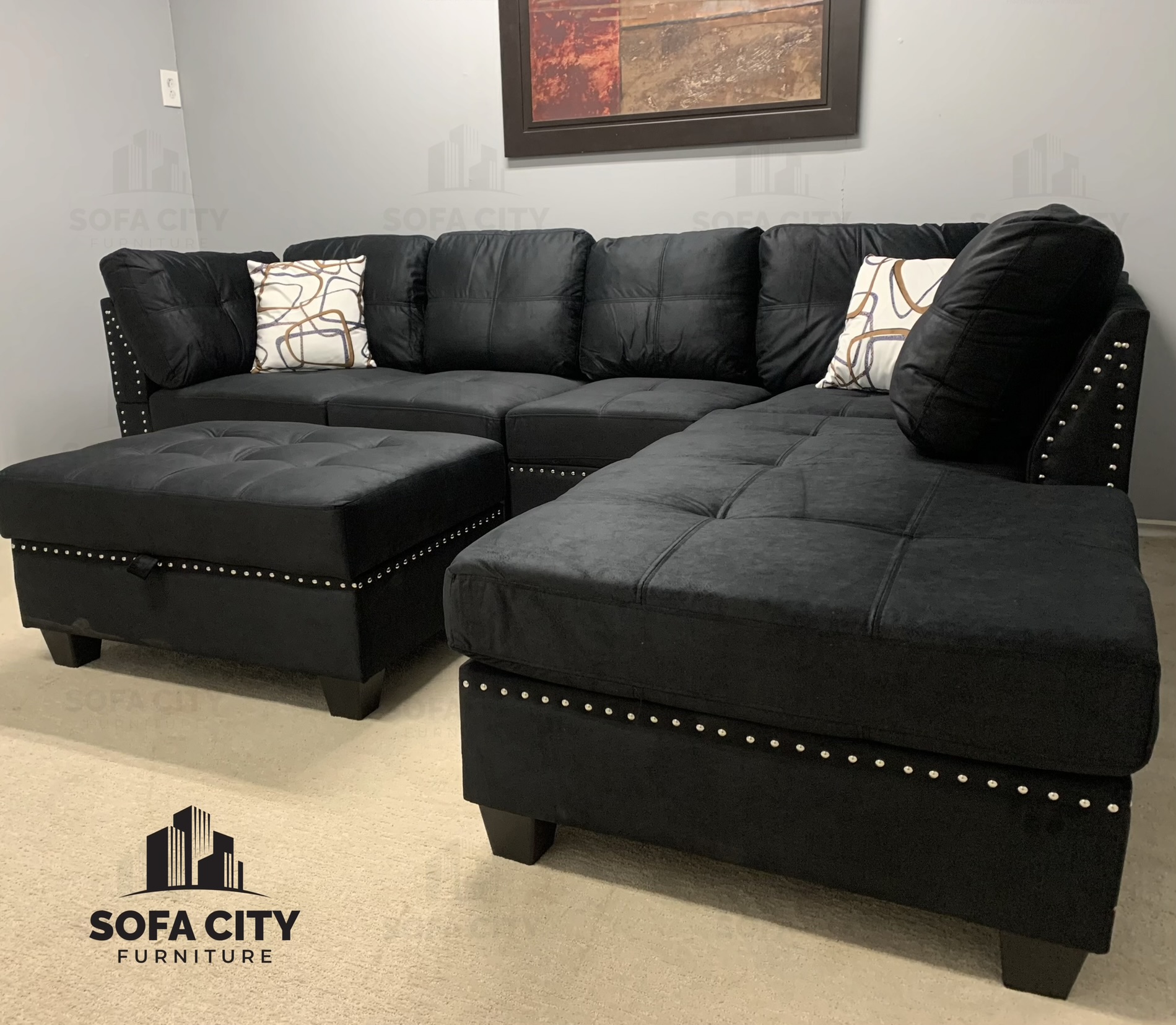 Snow Black - Sofa City Furniture